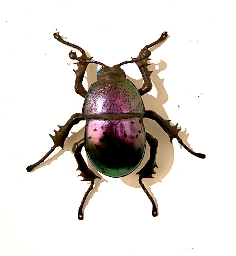 Small Purple Scarab Sculpture – Sean Goddard Insects